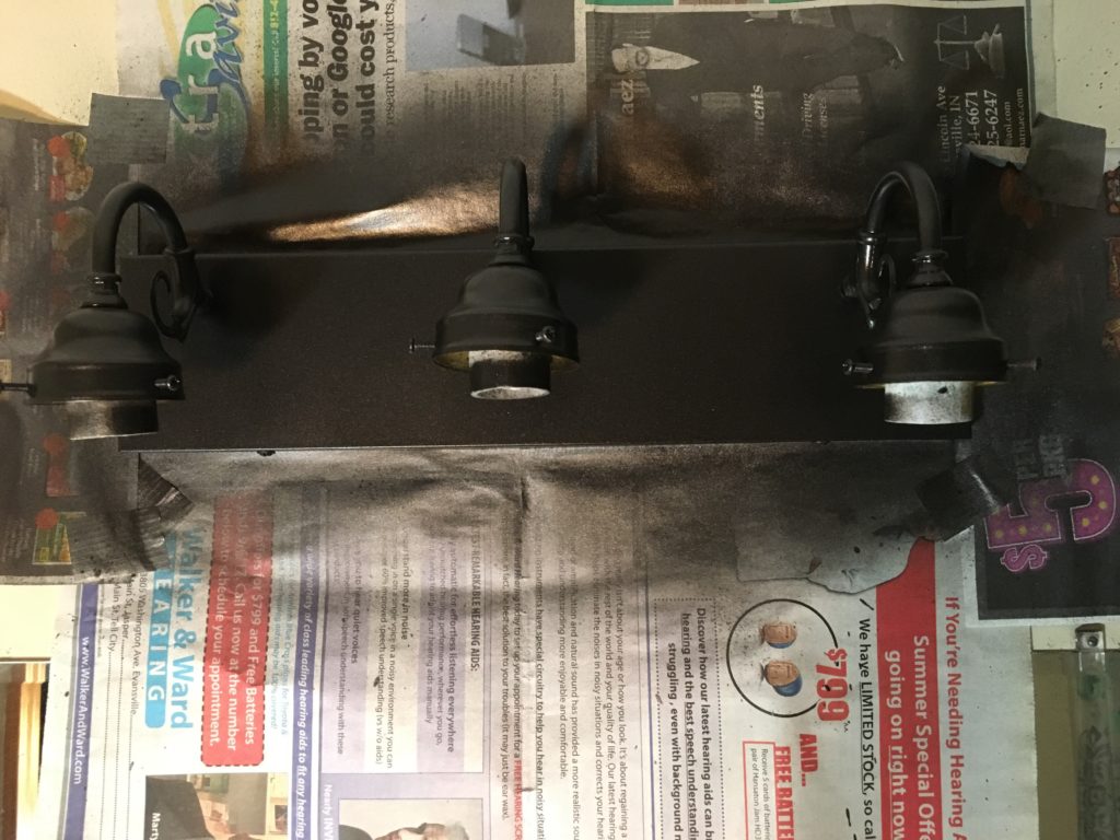 Spray Paint Light Fixture Upgrade - Crochet It Creations