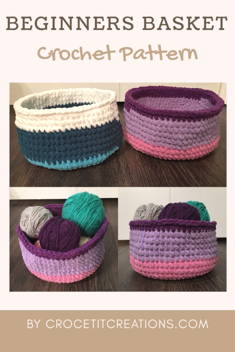 Beginners Basket Crochet Pattern - Crochet It Creations