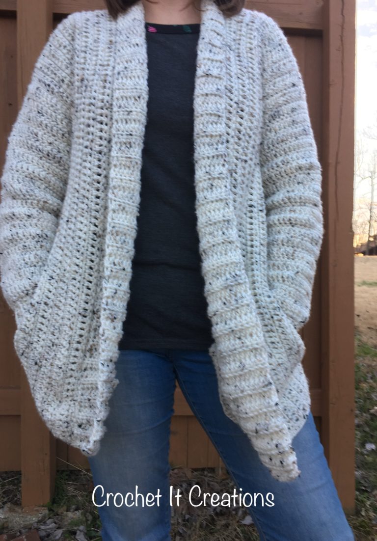 Cameo Cardigan Adult Med/Lg Crochet Pattern - Crochet It Creations