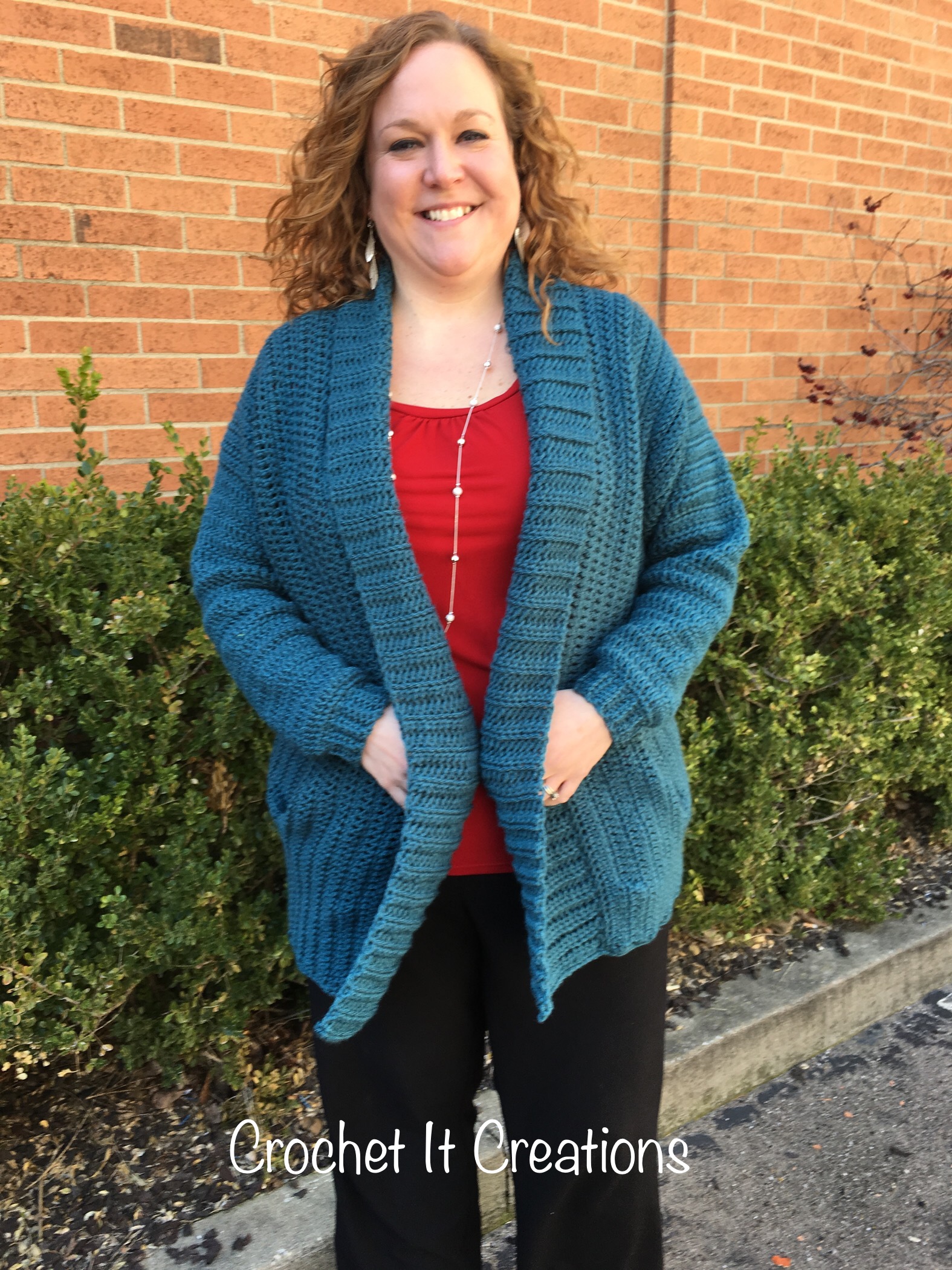 Cameo Cardigan Adult XL/2XL Crochet Pattern - Crochet It Creations