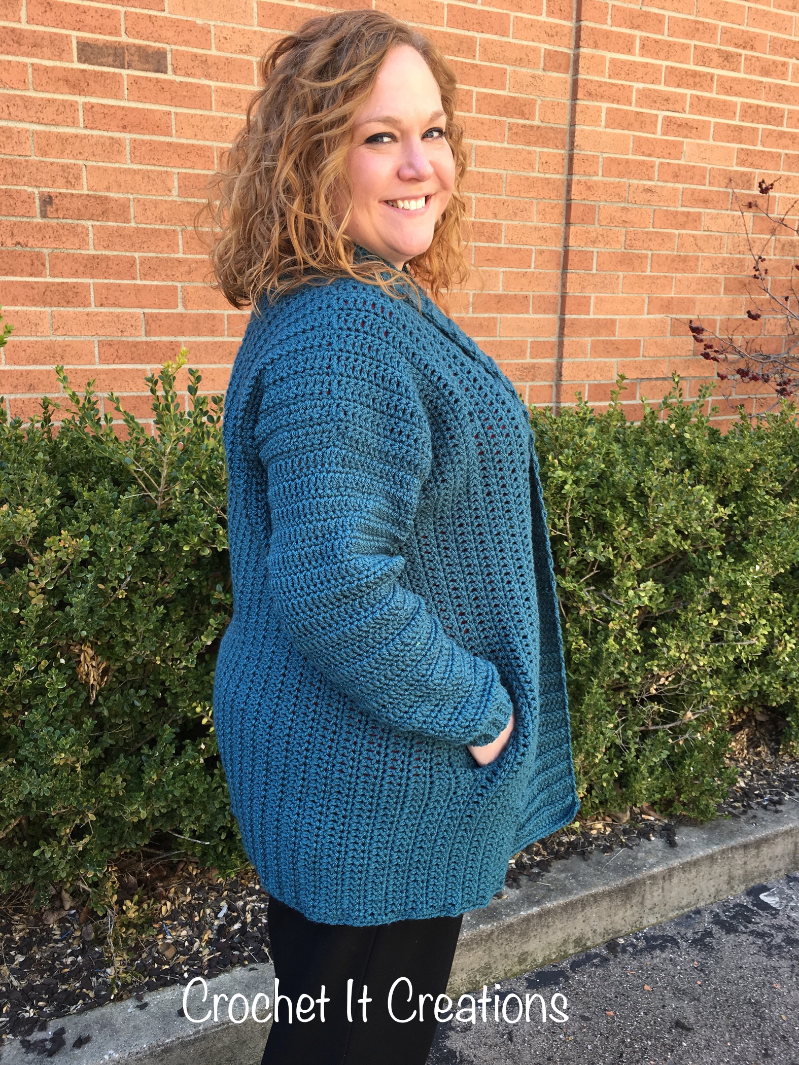 Cameo Cardigan Adult XL/2XL Crochet Pattern - Crochet It Creations