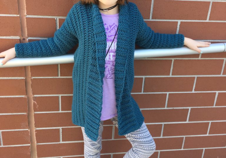 Cameo Cardigan Child Large Crochet Pattern - Crochet It Creations