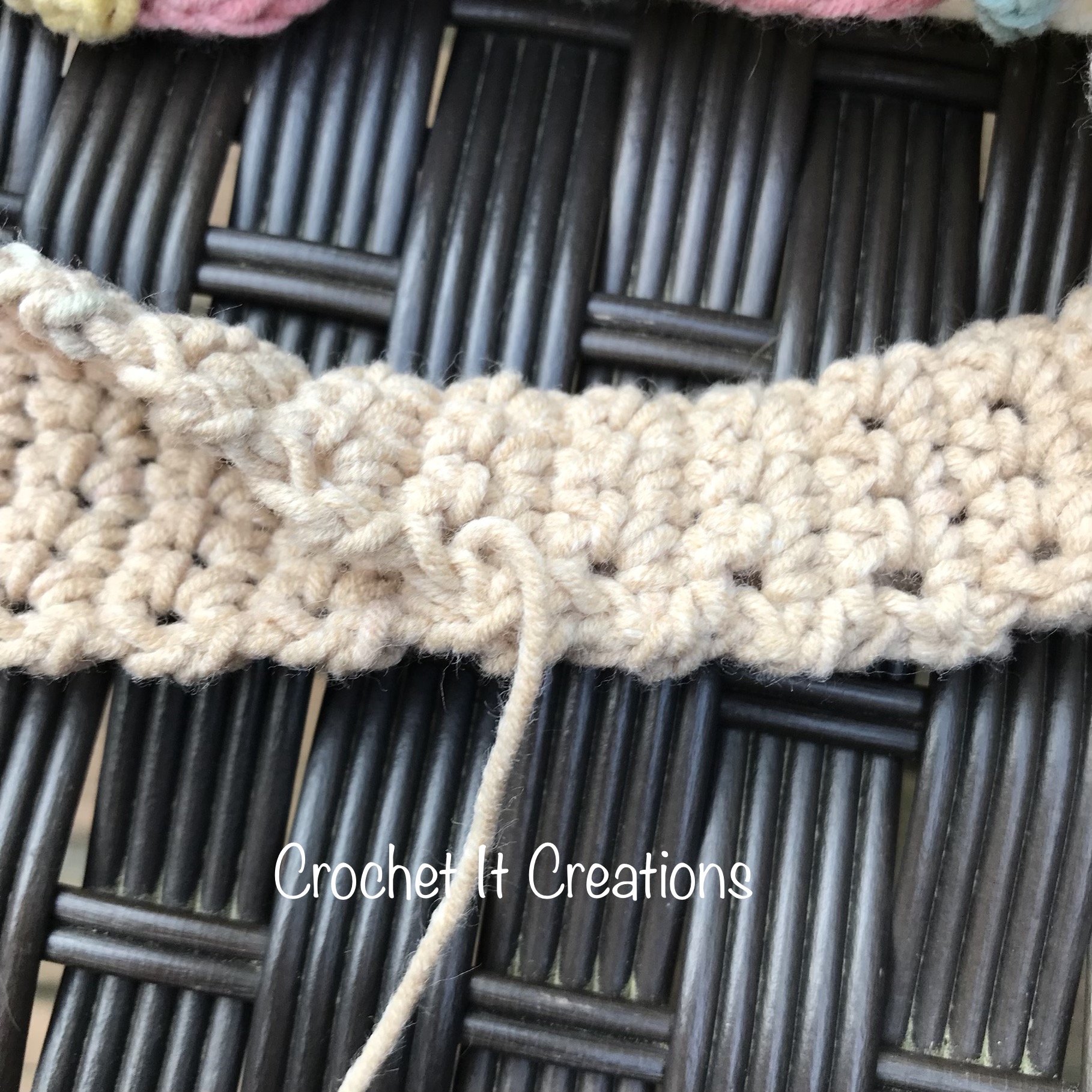 Carry All Drawstring Tote Free Crochet Bag Pattern - Crochet It Creations