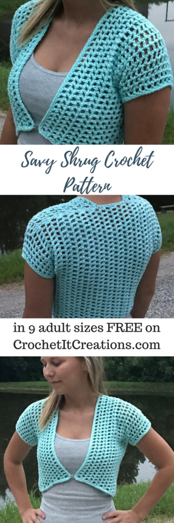 Savy Shrug Crochet Pattern - Crochet It Creations