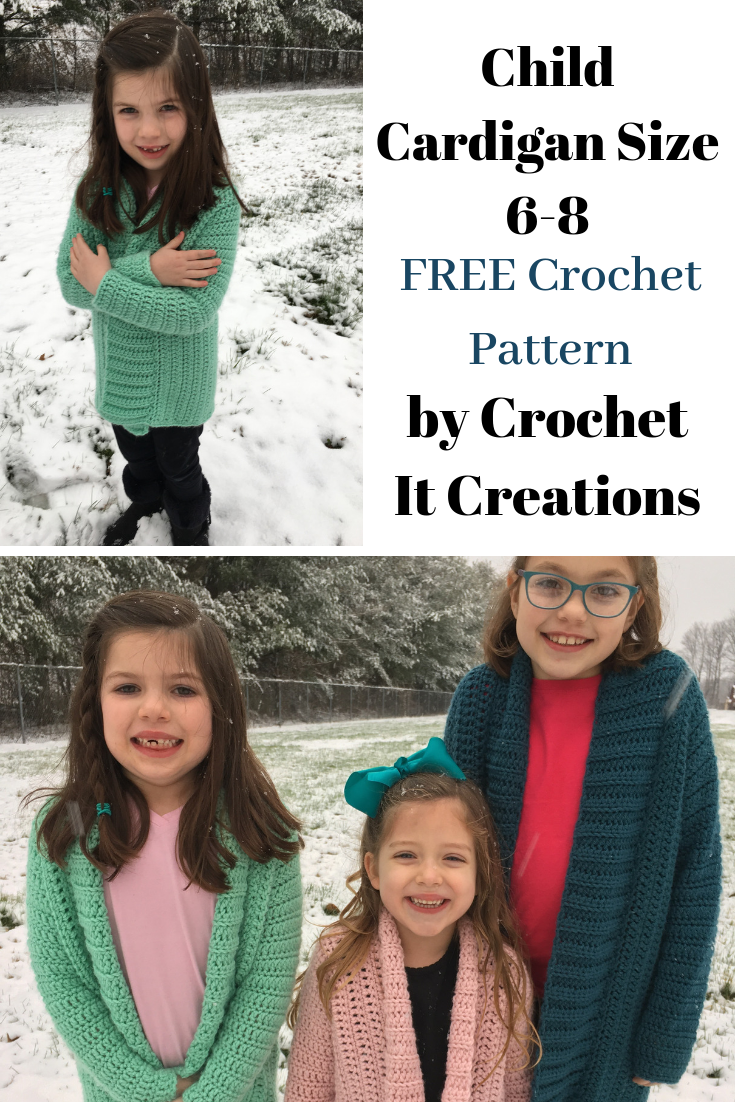 Cameo Cardigan Child Small Crochet Pattern - Crochet It Creations