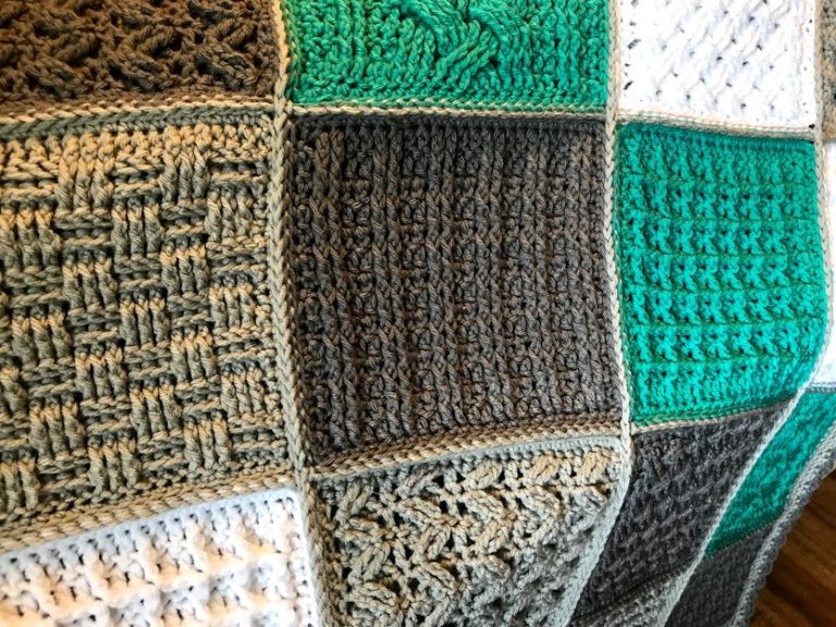 Week 1: Post Stitches – Textured Fun Square Sampler Blanket Crochet ...